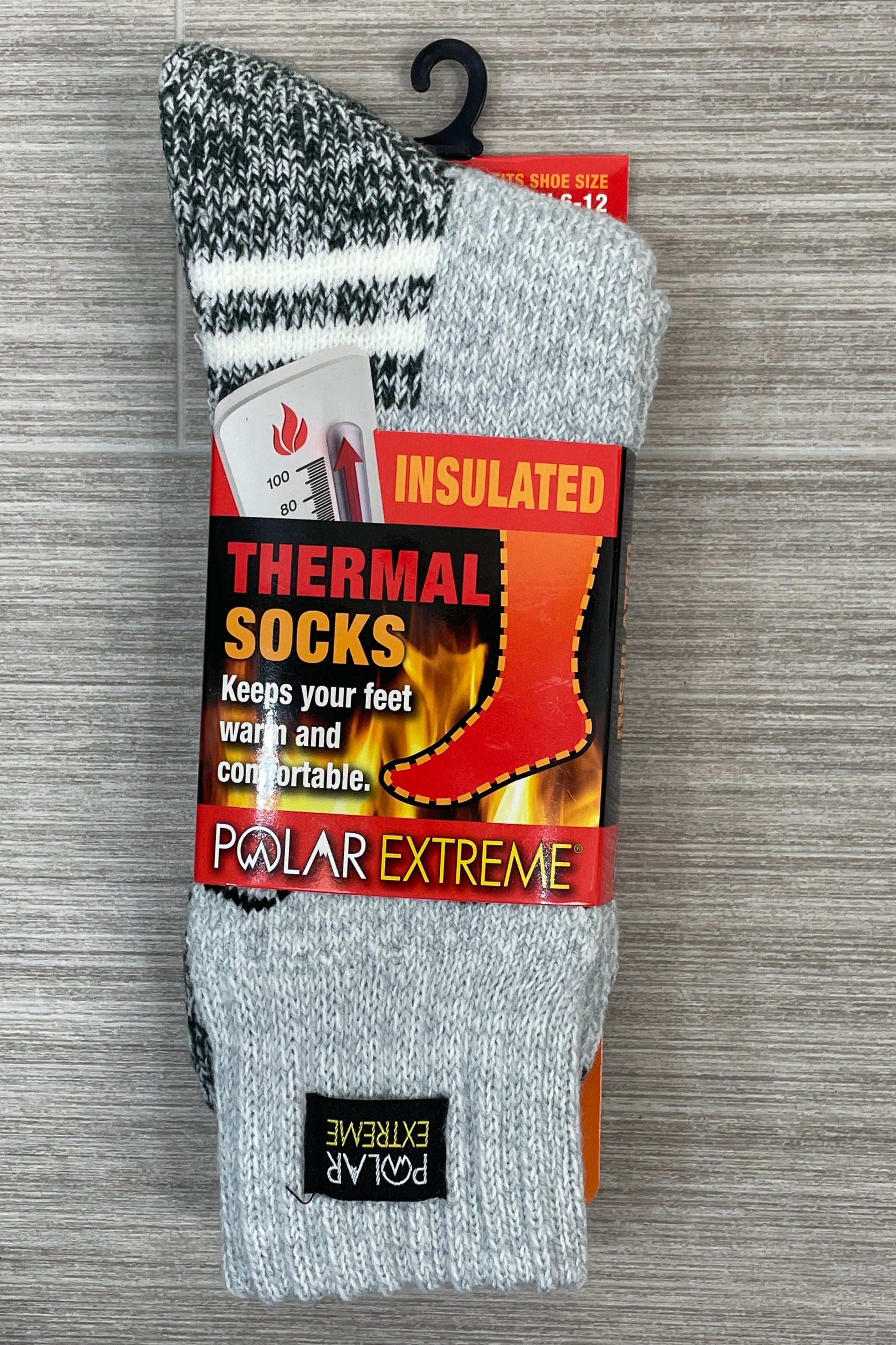 Light Grey Snowflake Polar Extreme Heat Men's Sock – Jean Marie's